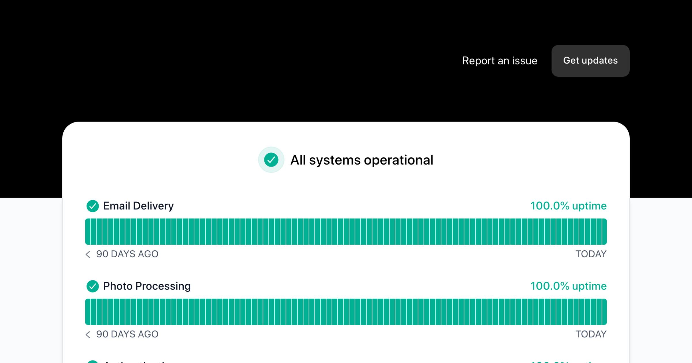 Our Public API - Pixieset - Status